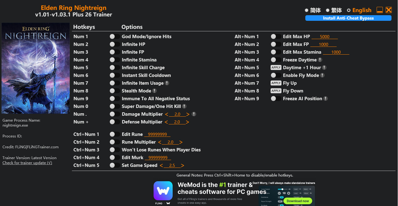 Elden Ring Nightreign Trainer +26 v1.03.1 FLiNG - GAME TRAINER download ...